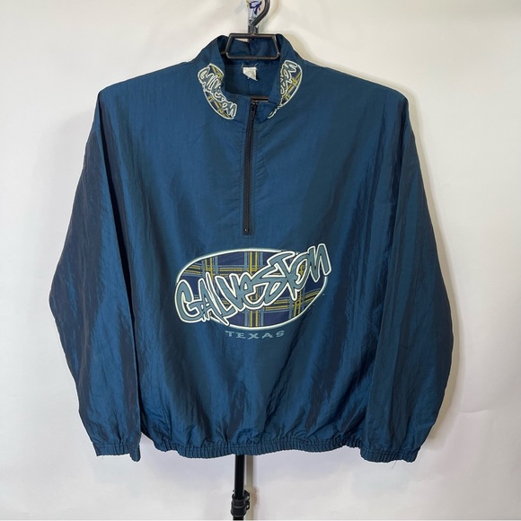 Vintage | Jackets & Coats | Vintage Galveston Texas Windbreaker Size Xl Mens | Poshmark